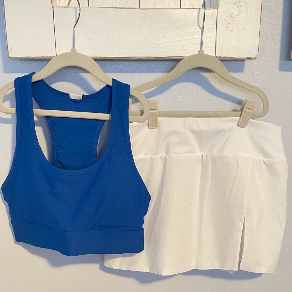 Fabletics Set - Tennis Skirt And Bra - Gem